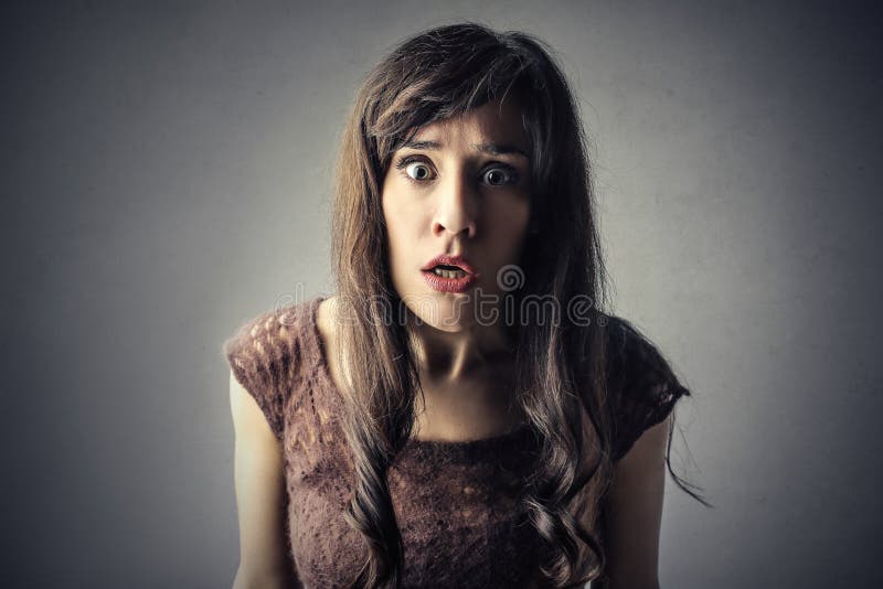 Scared woman stock image. Image of sadness, expression - 67494433