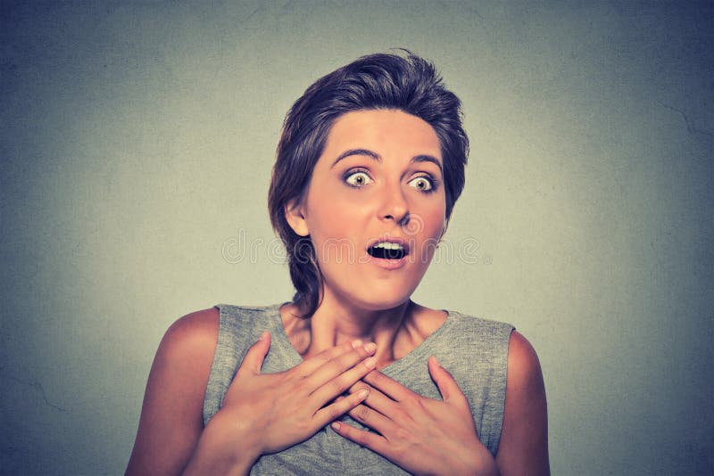 Scared woman stock photo. Image of girl, amazed, afraid - 66540532