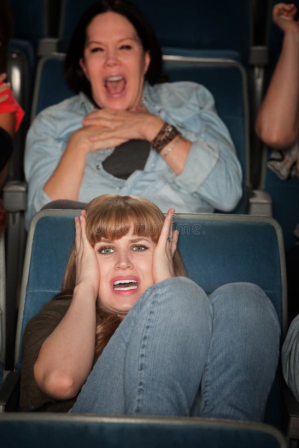 Scared Women stock photo. Image of lady, audience, cringing - 23351036