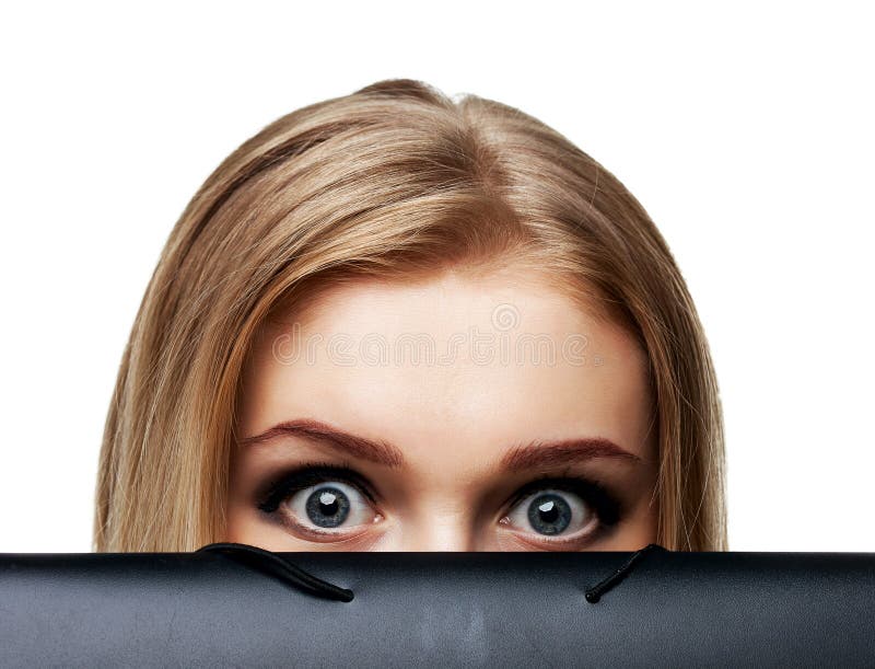 Scared young woman stock image. Image of hair, nice, blond - 18295723