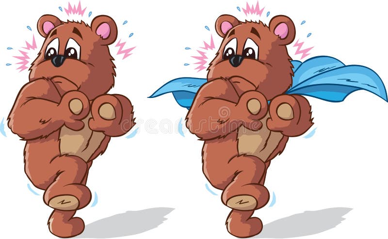 Scaredy Bear, Part of a Series. Stock Vector - Illustration of bear ...