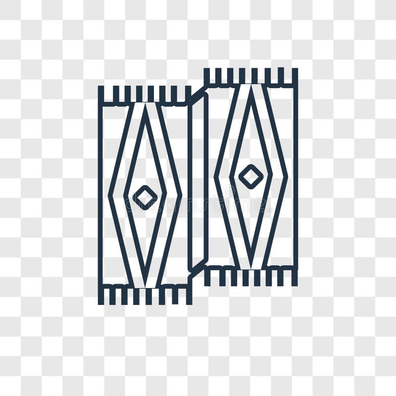 Scarf Concept Vector Linear Icon Isolated on Transparent Background ...