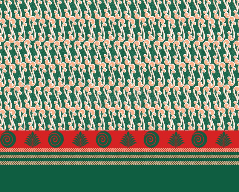 Scarf design with border stock illustration. Illustration of petal ...