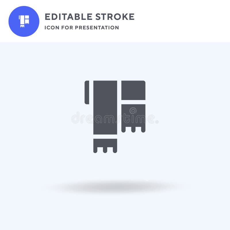 Scarf Icon Vector, Filled Flat Sign, Solid Pictogram Isolated on White ...