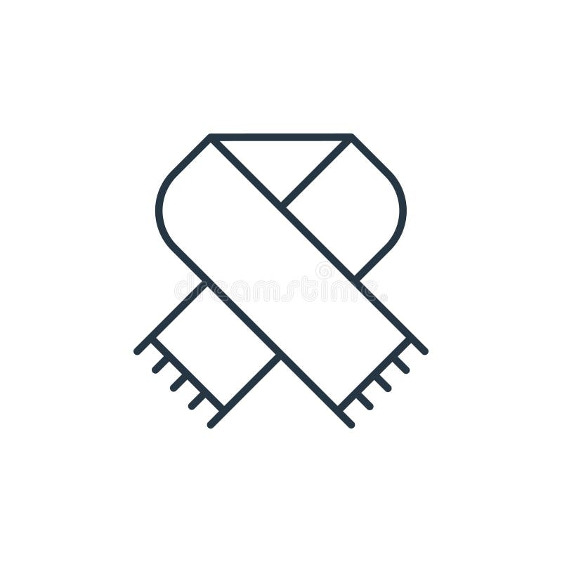 Scarf Icon Vector from Sewing Concept. Thin Line Illustration of Scarf ...