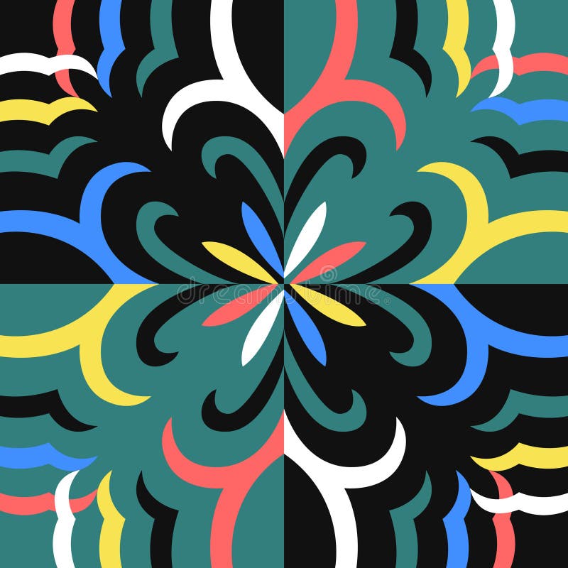 Abstract Alternate Multicolor Curve Style Pattern Stock Illustrations ...