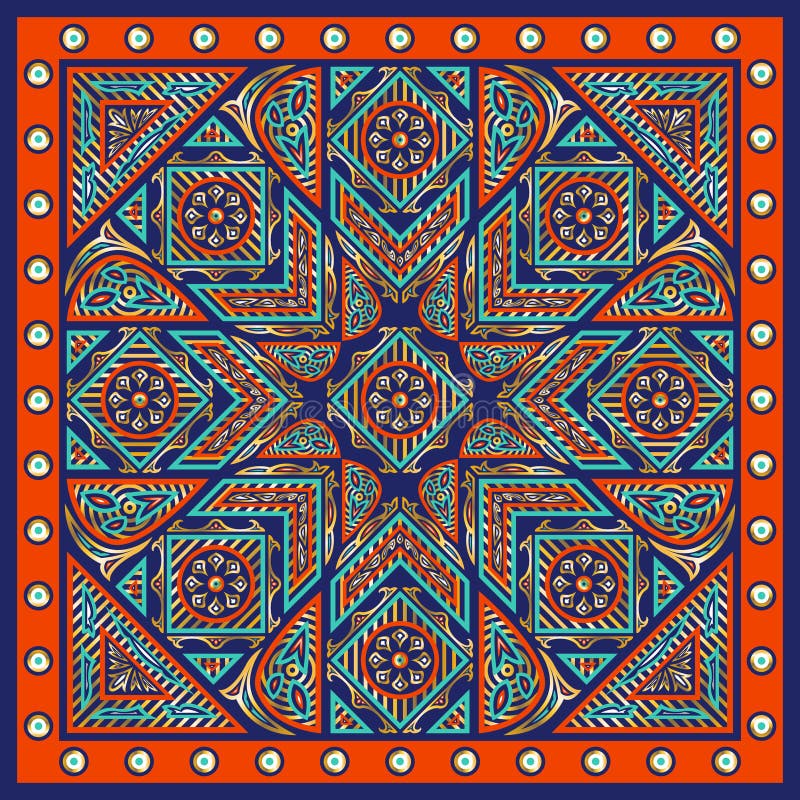 Scarf pattern stock vector. Illustration of beautiful - 154717201