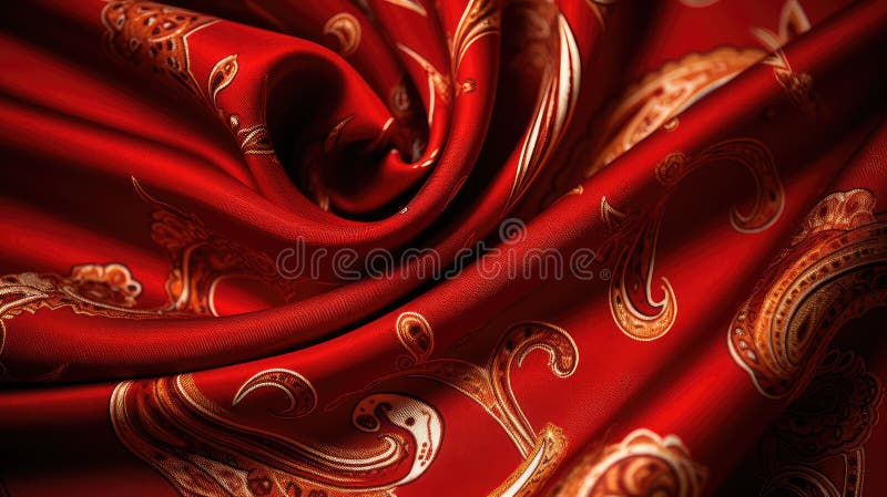 Scarf red patterns stock illustration. Illustration of design - 339941087
