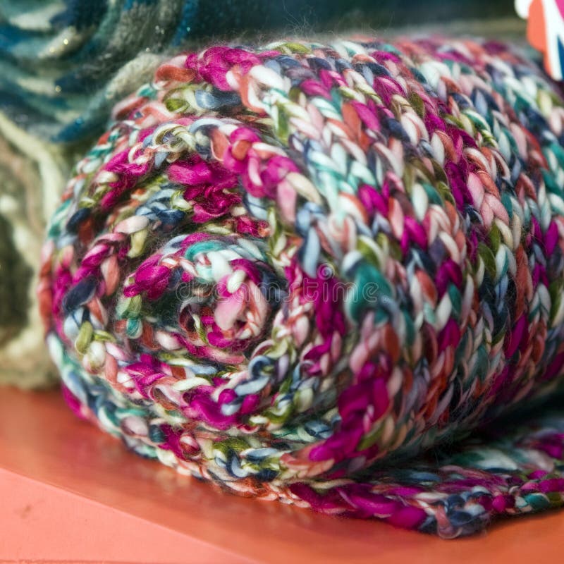 Scarf in Show Case of Clothing Store Stock Photo - Image of glass ...