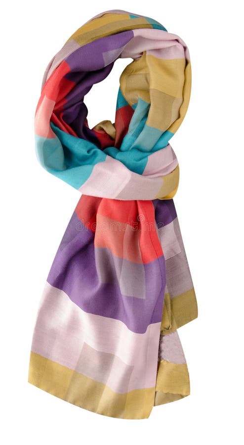 Scarf Summer. Multicolored Scarf Stock Photo - Image of light ...