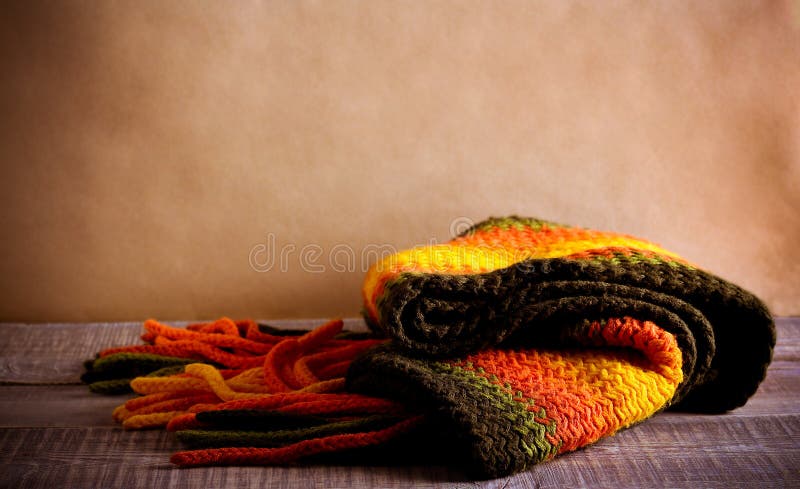 Scarf on table stock photo. Image of copyspace, retro - 79230580