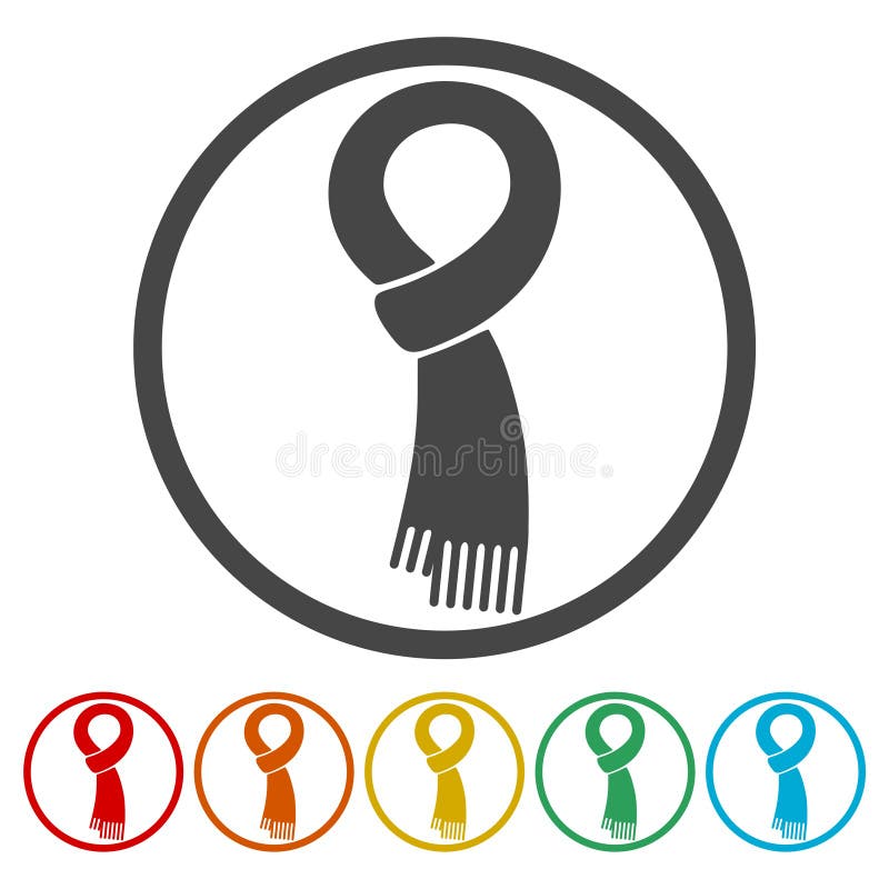 Scarf Vector Icons Set - Illustration Stock Vector - Illustration of ...