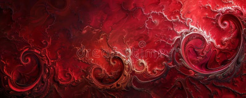 Scarlet Abstract Backdrop Featuring Intricate, Swirling Designs and ...