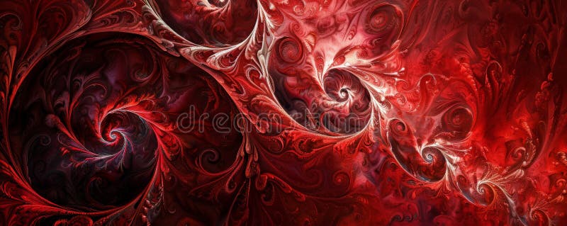 Scarlet Abstract Backdrop Featuring Intricate, Swirling Designs and ...
