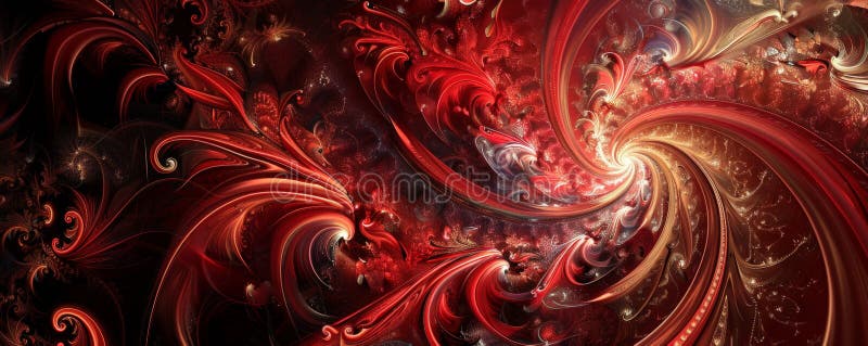 Scarlet Abstract Background Featuring Intricate, Swirling Patterns and ...