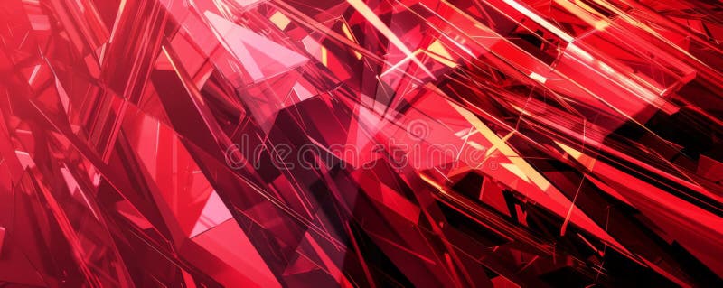 Scarlet Abstract Background Featuring Sharp, Angular Shapes ...