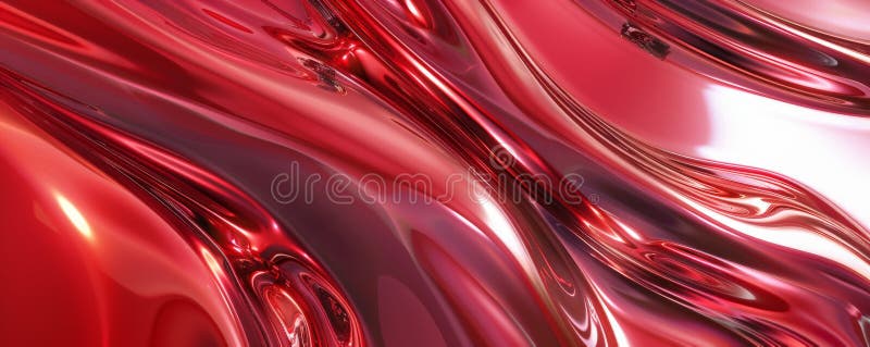 Scarlet Abstract Background with a Smooth, Metallic Texture and ...