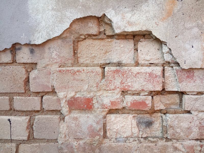 Scarlet Gray Paint Old Cracked Concrete Background, Cement Wall Stock ...