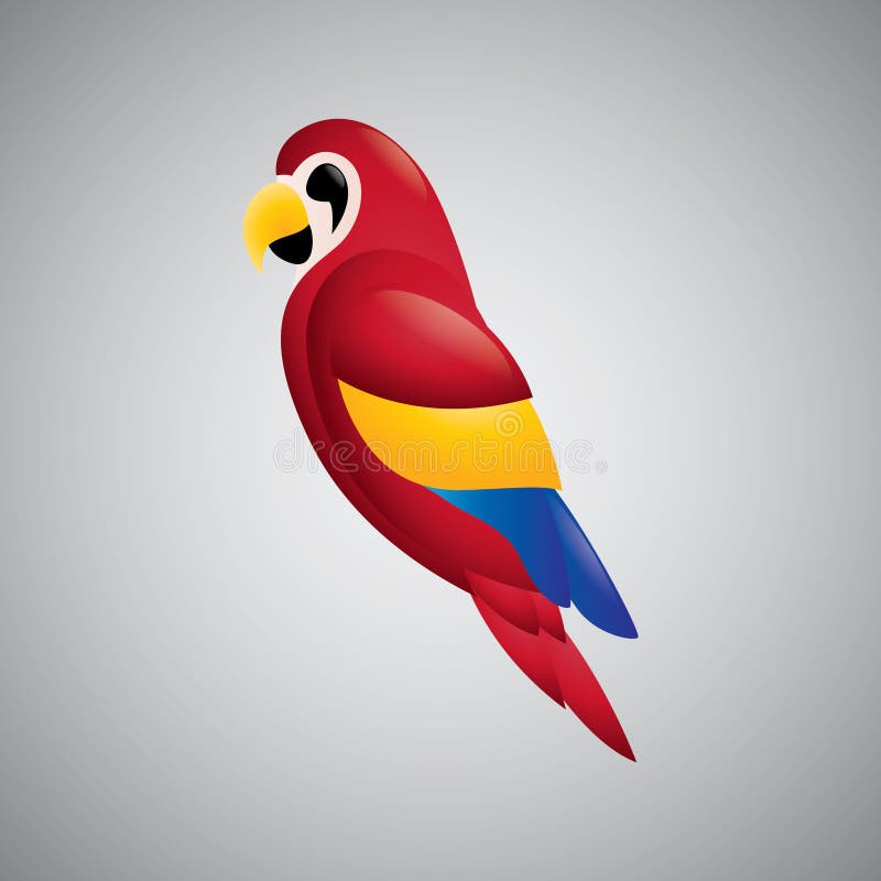 Scarlet Macaw Parrot. Vector Illustration Decorative Design Stock ...