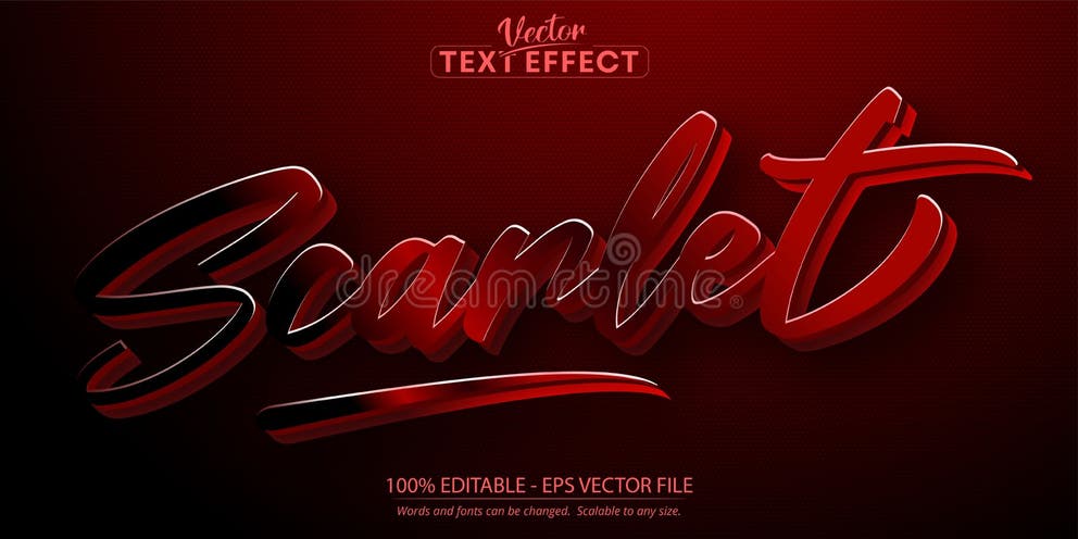 Scarlet Text, Minimalistic and Calligraphic Style Editable Text Effect ...