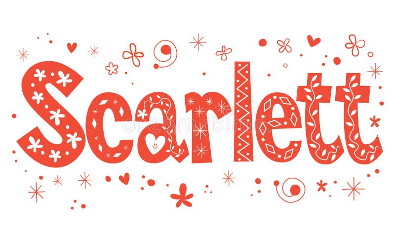 Scarlett stock vector. Illustration of feminine, elegant - 53487603