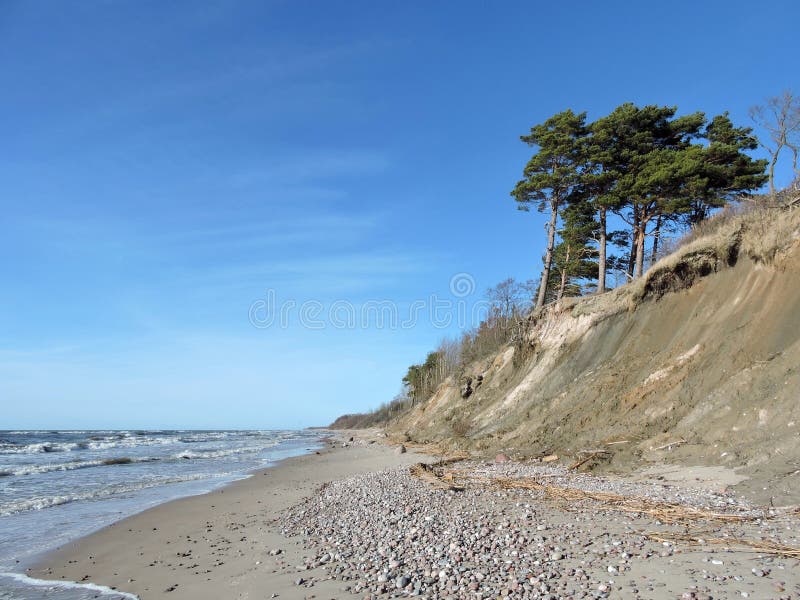 Scarp on Baltic Sea Coast, Lithuania Stock Photo - Image of coast ...