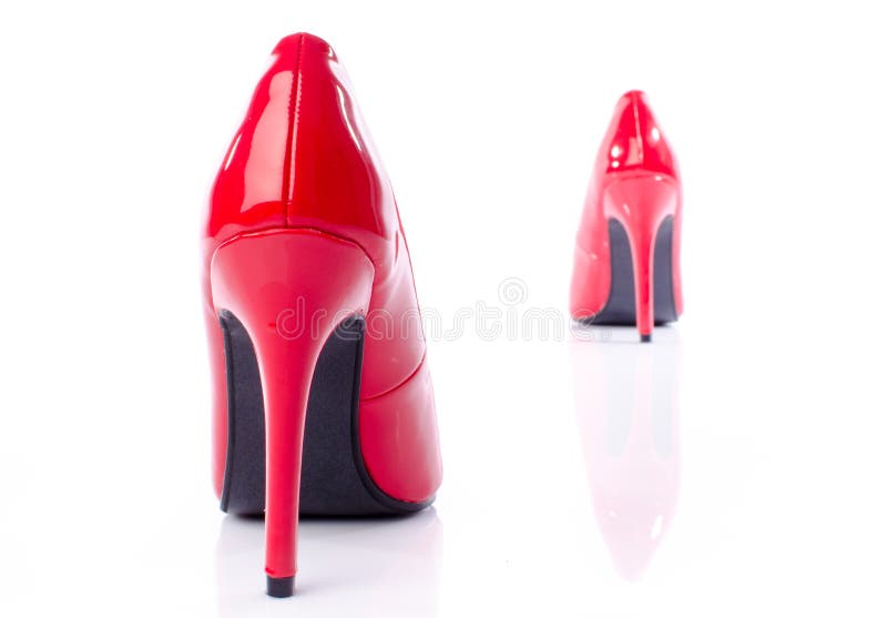 Scarpe Rosse Con I Tacchi Alti Fotografia Stock - Immagine di stiletto ...