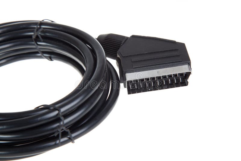 TV Scart Connector and Tulip Wires Stock Photo - Image of metal ...
