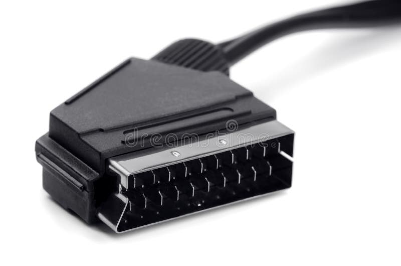 TV Scart Connector and Tulip Wires Stock Photo - Image of metal ...