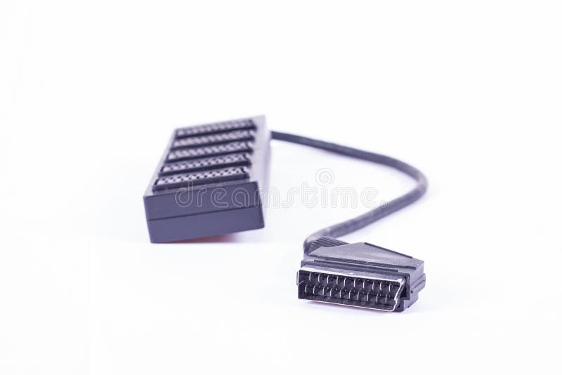 Scart socket adapter stock image. Image of isolated, jack - 28663959