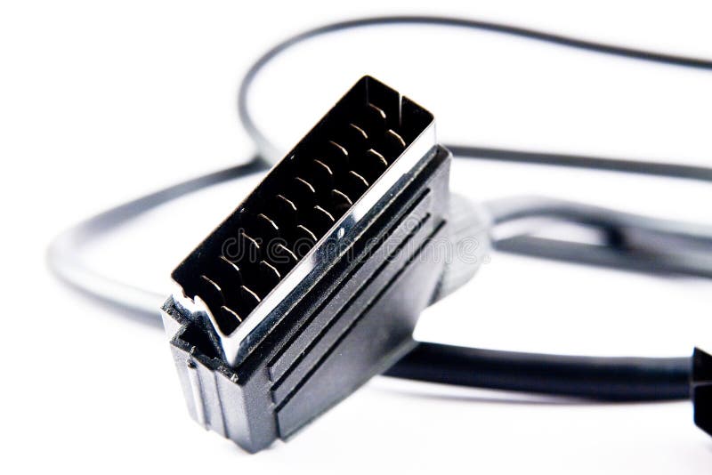 Scart video cable stock photo. Image of cord, digital - 4298024