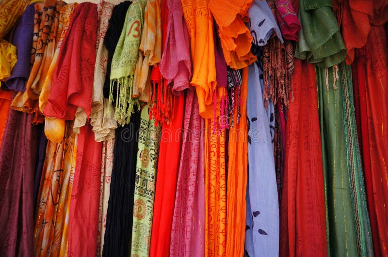 Scarves stock image. Image of colored, market, accessory - 32184911