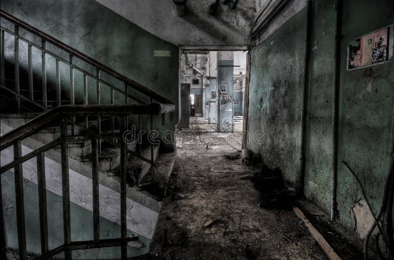 Scary Abandoned Empty Building Stock Photo - Image of abandoned ...