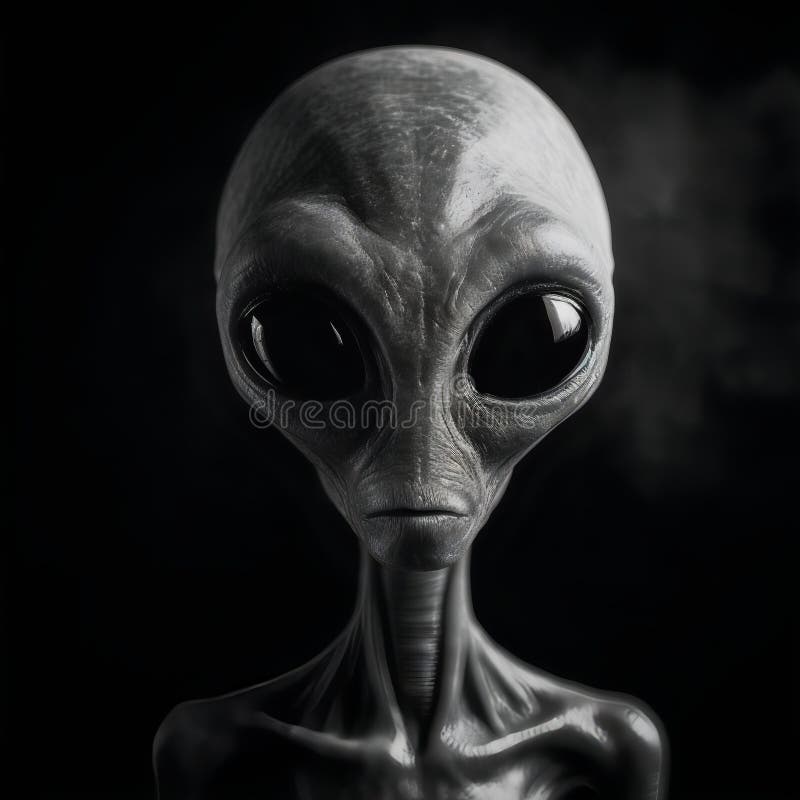 Scary Alien Face Expression Stock Illustration - Illustration of ...