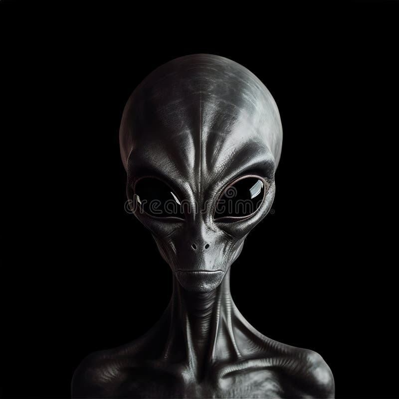 Scary Alien Face Expression Stock Illustration - Illustration of ...