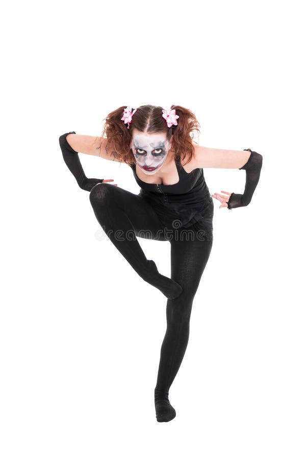 Scary Ballet Dancer is Posing Stock Photo - Image of dancing, eyes ...