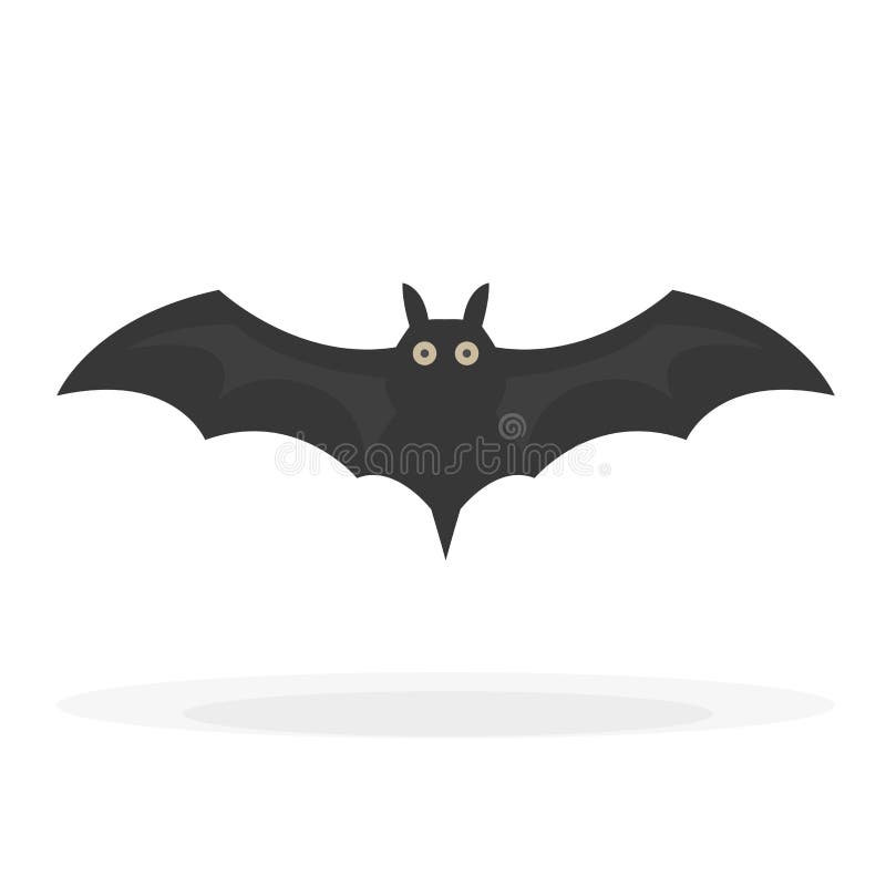 Scary bat icon stock vector. Illustration of black, clipart - 198188788