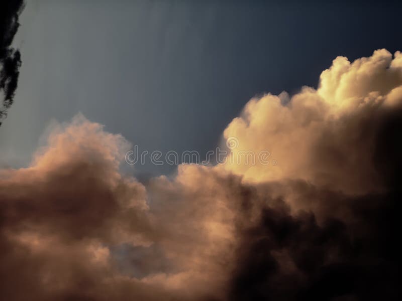 Scary Black Clouds at Sunset Stock Photo - Image of atmospheric ...