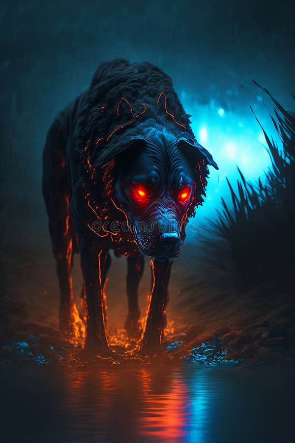 Glowing Red Eyes Dog Stock Illustrations – 26 Glowing Red Eyes Dog ...