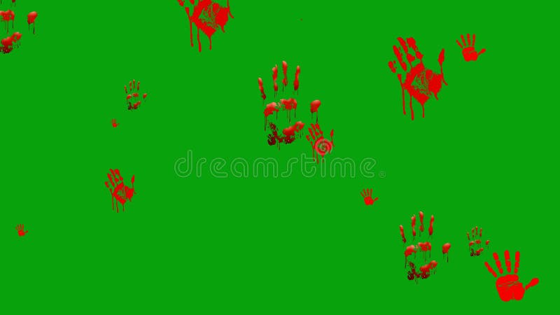 Scary Blood Hands Motion Graphics with Green Screen Background Stock ...