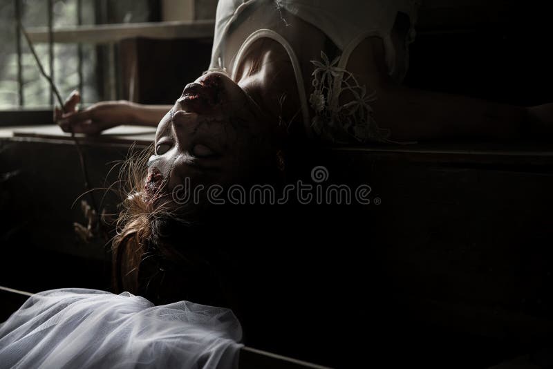 The Scary Bride Ghost Story Stock Image - Image of ghost, frighten ...