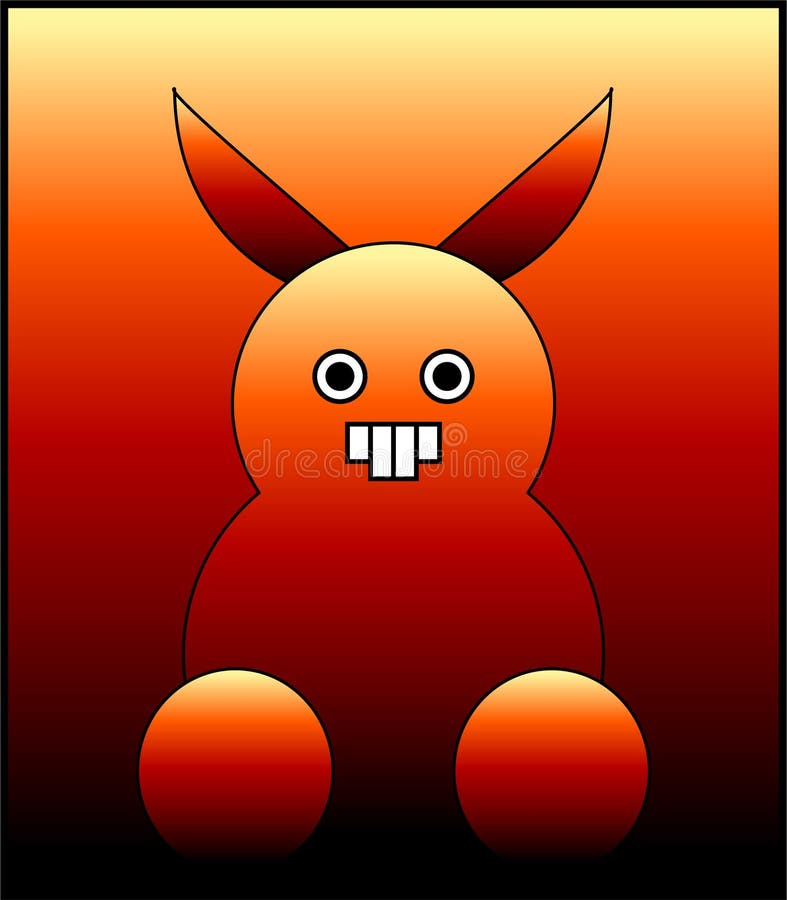 Monster in bunny suit stock vector. Illustration of cartoon - 9688058