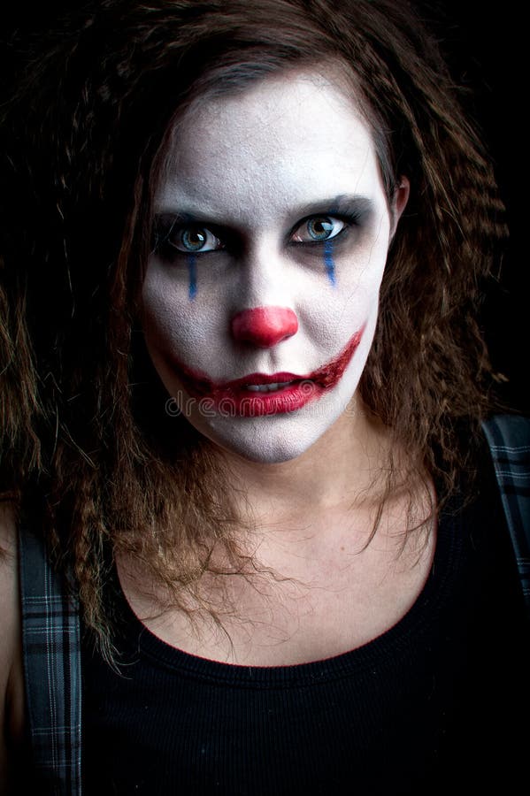 Scary clown stock photo. Image of dark, crazy, mysterious - 12259416