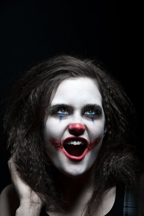 Scary clown stock image. Image of scary, horror, grin - 12325929