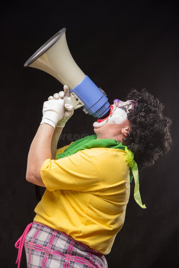 Shouting clown boy stock image. Image of birthday, halloween - 35226987