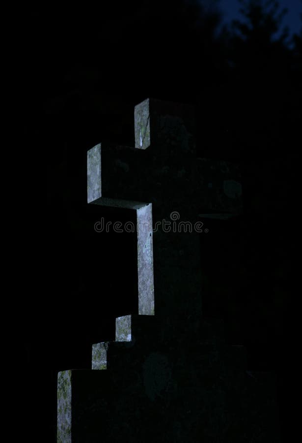 Scary cross gravestone stock photo. Image of death, stone - 16721282