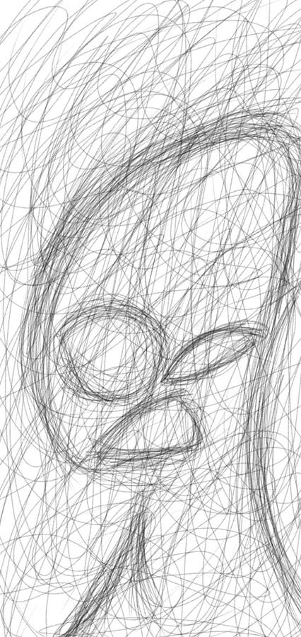 Scary 2D Abstract Drawing Illustration Stock Image - Image of spooky ...