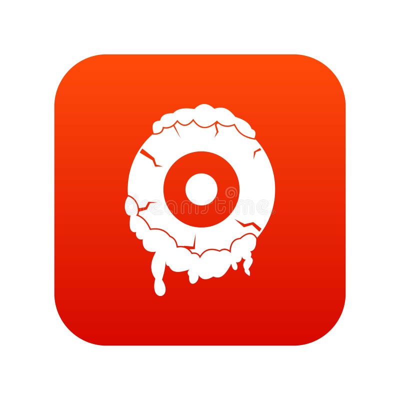 Scary Eyeball Icon Digital Red Stock Vector - Illustration of phlegm ...
