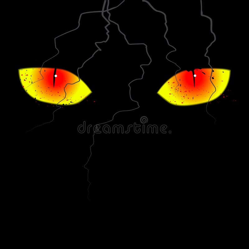Demon eyes stock illustration. Illustration of devilish - 55593166