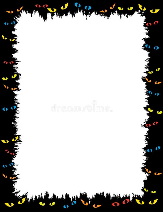 Scary Eyes Border stock vector. Illustration of silhouette - 3284468